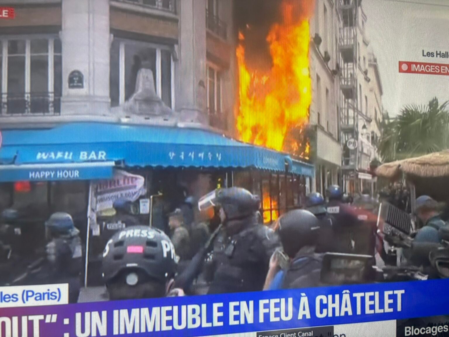 VIDÉO Manifestation Bloquons tout : un immeuble en feu à Paris ...